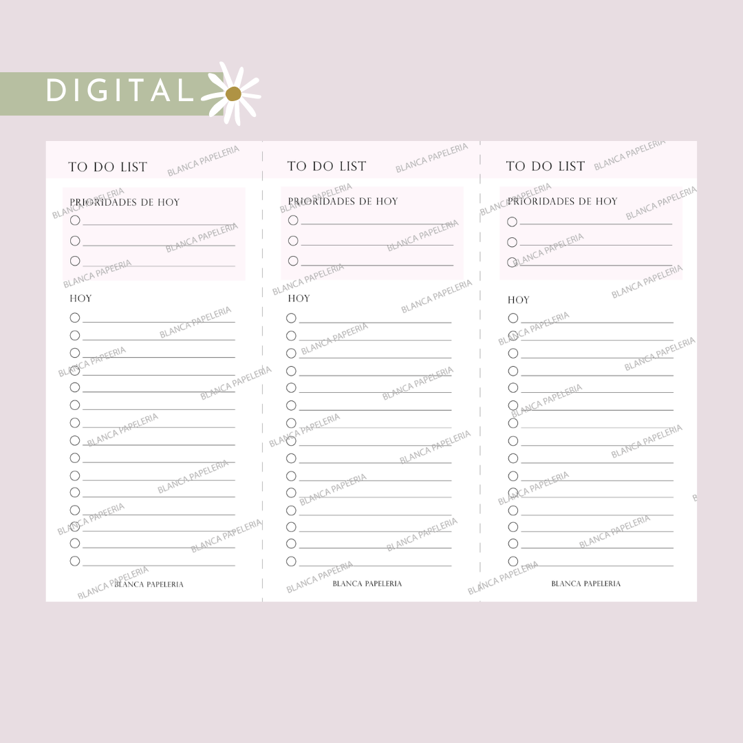 DESCARGABLE TO DO LIST – Blancapapelería